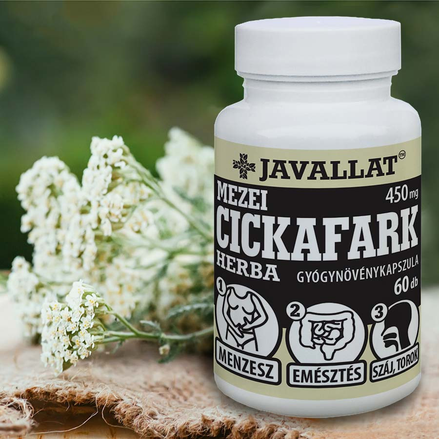 JAVALLAT® Mezei cickafark herba kapszula - SonicFine® gyógynövényporból